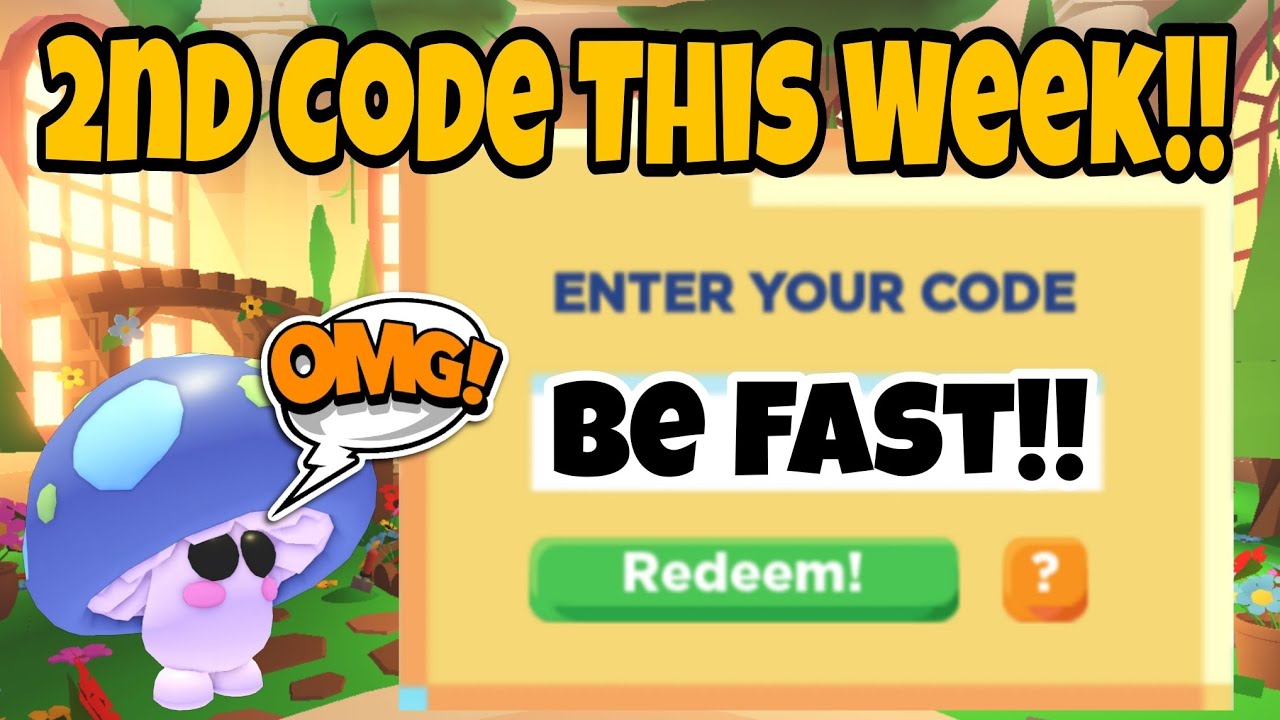 2nd Garden Code In Adopt Me! Limited Time Code Be Fast!! 💨 🐞🍄🦋 - YouTube