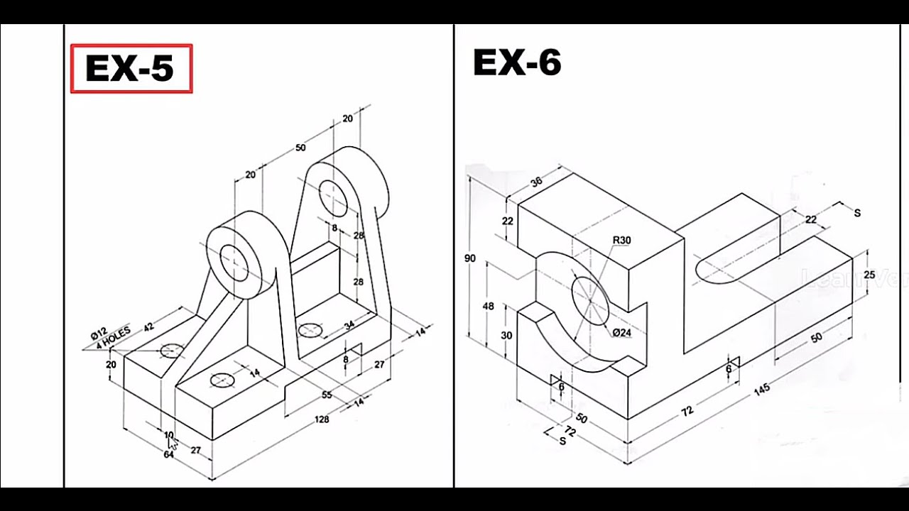 Solidworks tutorial Exercise 05 and 06 basic 3D geometric shapes, from ...