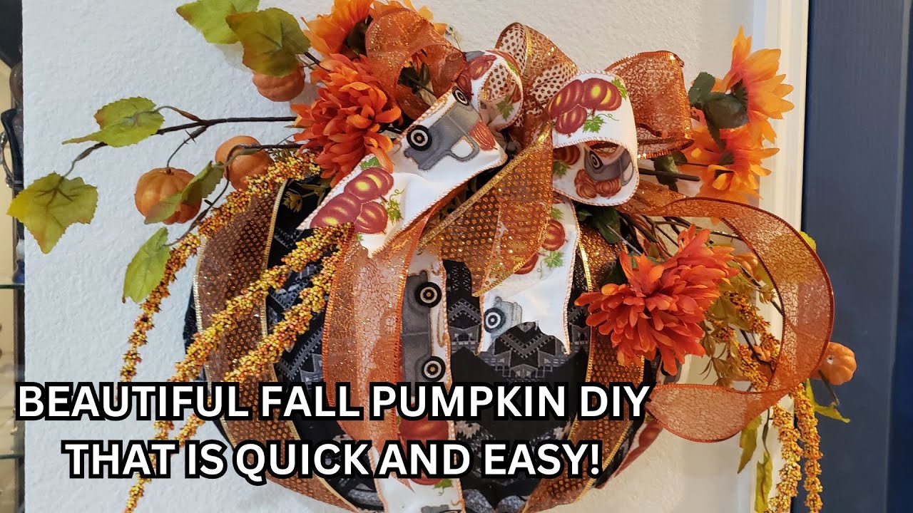 BEAUTIFUL FALL PUMPKIN DIY! QUICK AND EASY! FIVE MINUTE EASY CRAFTS ...