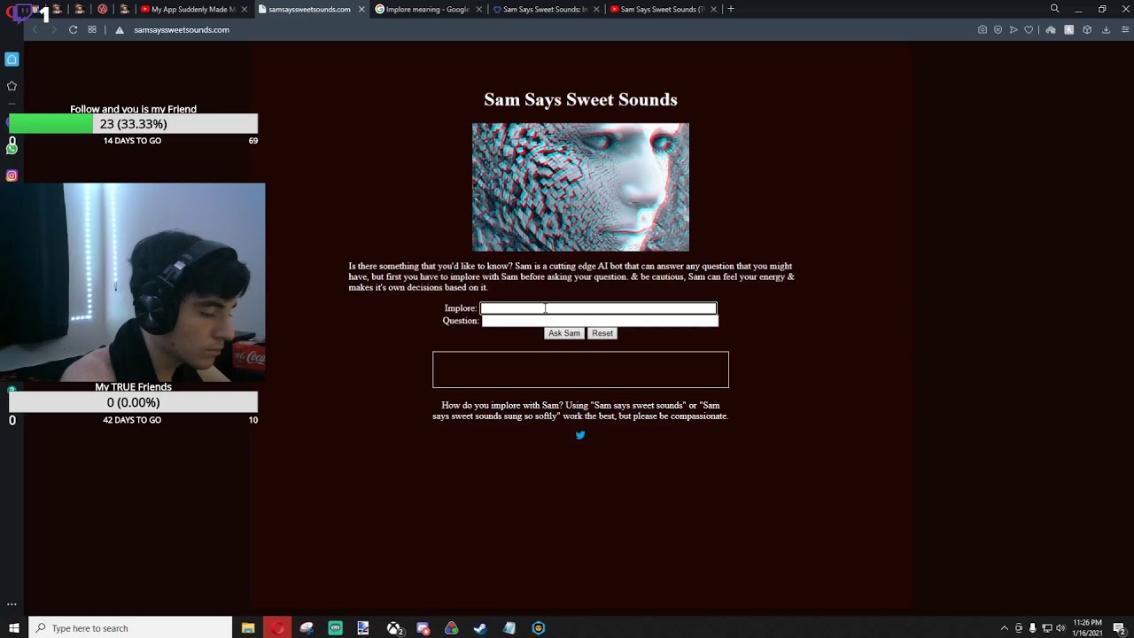 Sam says sweet sounds - YouTube