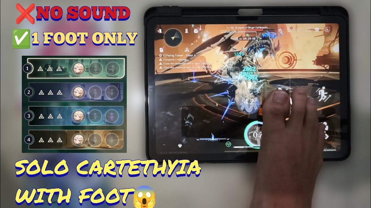 Solo S0 Cartethyia With FOOT VS Dragon of Dirge (Enchoing Tower Floor 4 ...