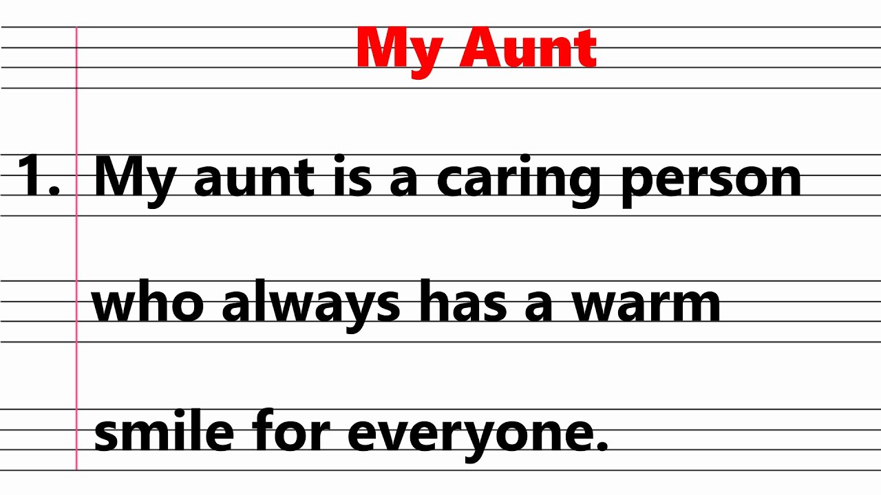My Aunt Essay 10 Lines || My Aunt Essay in English - YouTube