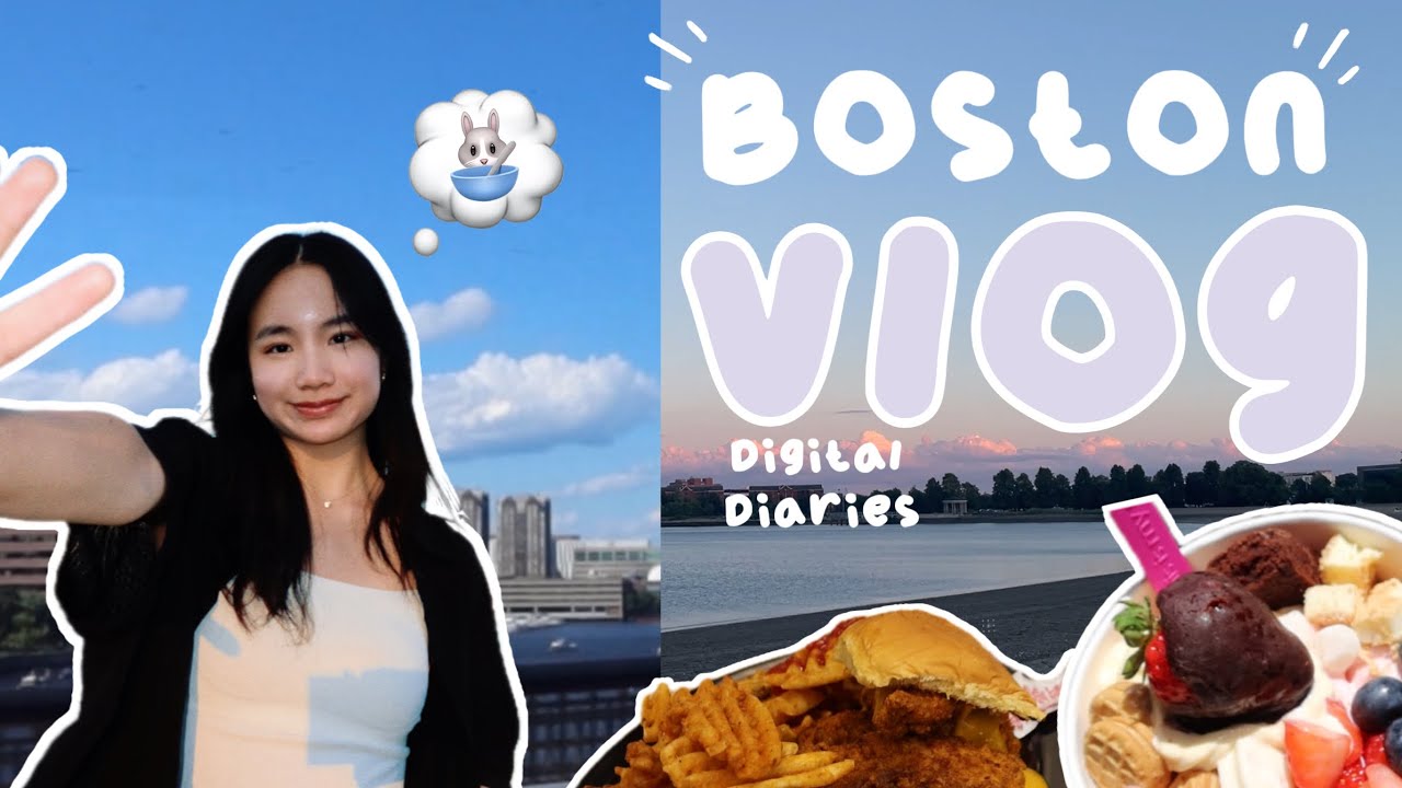 Boston Vlog 🌊 | digital diaries pg. 1, college touring, shake shack, sunsets, beach, etc. - YouTube