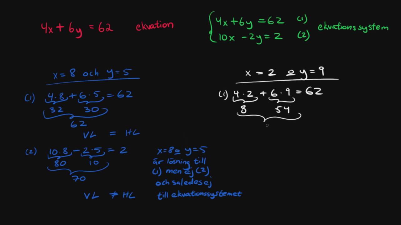Introduktion till ekvationssystem - Linjära funktioner och ...