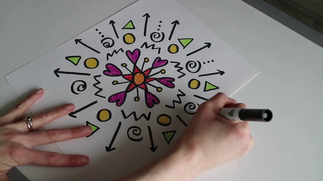 Drawing Radial Balance Design - YouTube