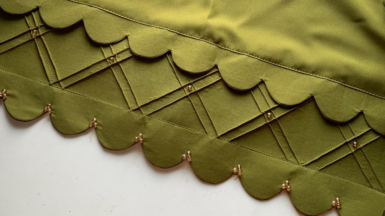 Beautiful trouser poncha design with Pintucks and cutwork pattern||# ...