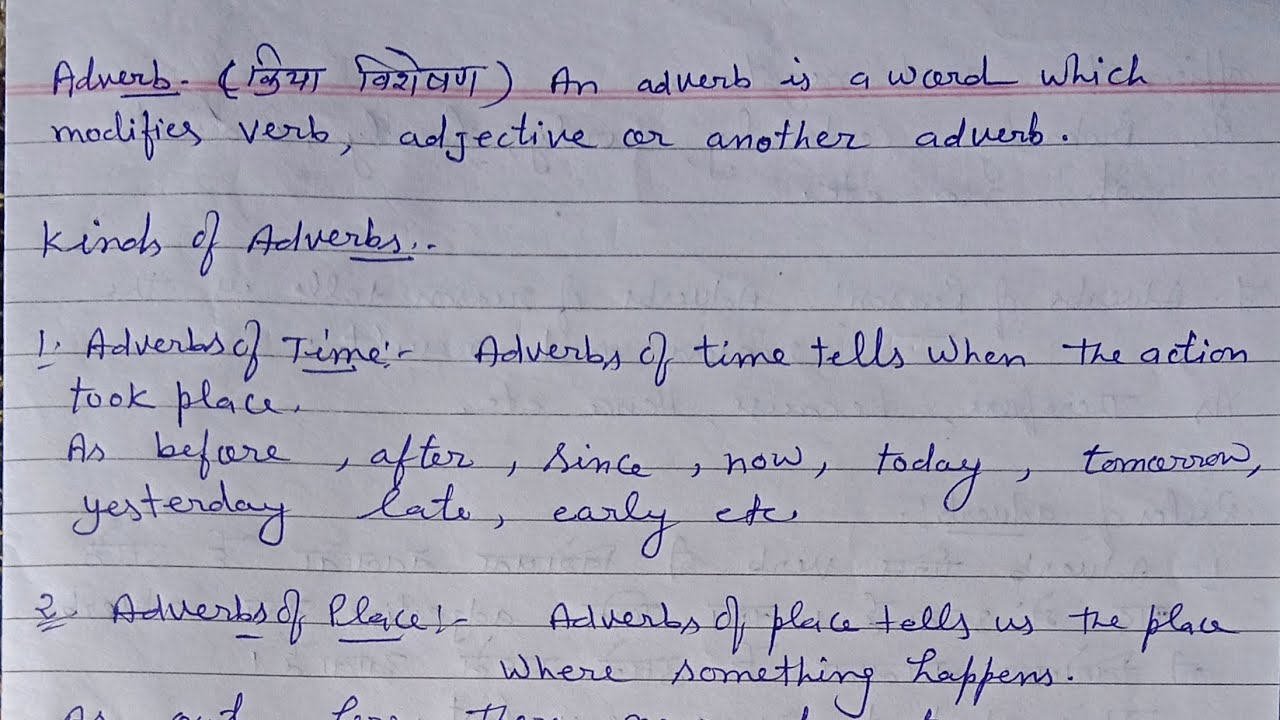 Adverb । Adverb in English grammar । Definition, rule, example । PCM ...