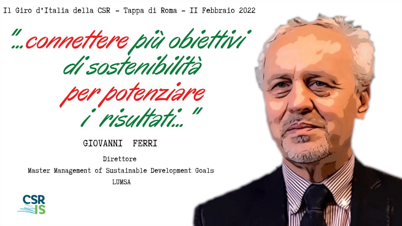 Giovanni Ferri, Direttore Master Management of Sustainable Development ...