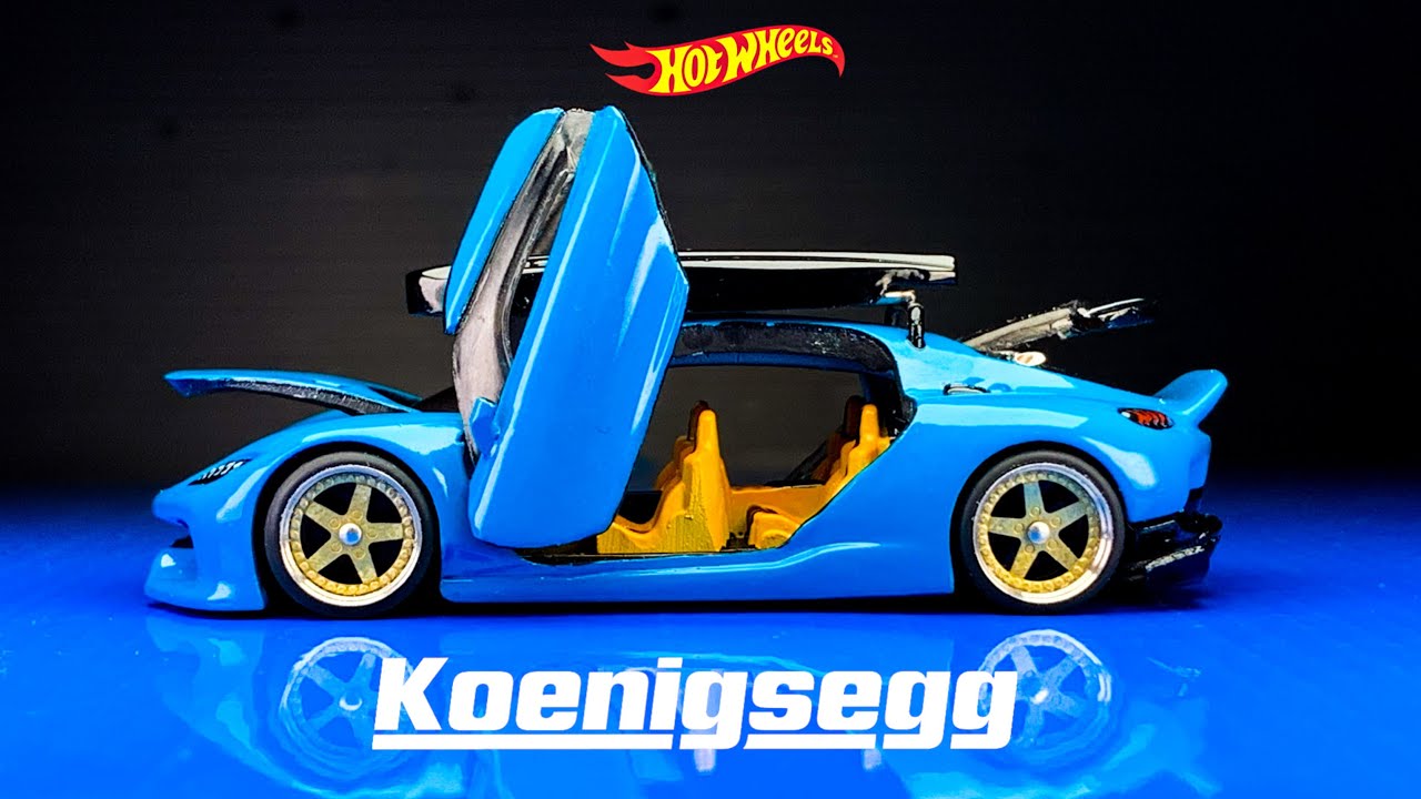KOENIGSEGG Gemera 4 seater HyperCar bodykit + roofbox Hotwheels Custom ...