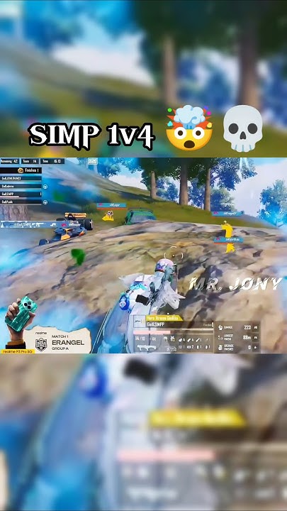 🤯 SIMP 1V4 Team 4M In BGIS 1st Match 😱 || #shortsfeed #bgmi #shorts - YouTube