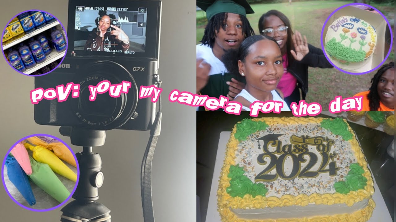 POV: Your my CAMERA for a DAY (Graduation PARTY, Cake Decorating, HAIR ...