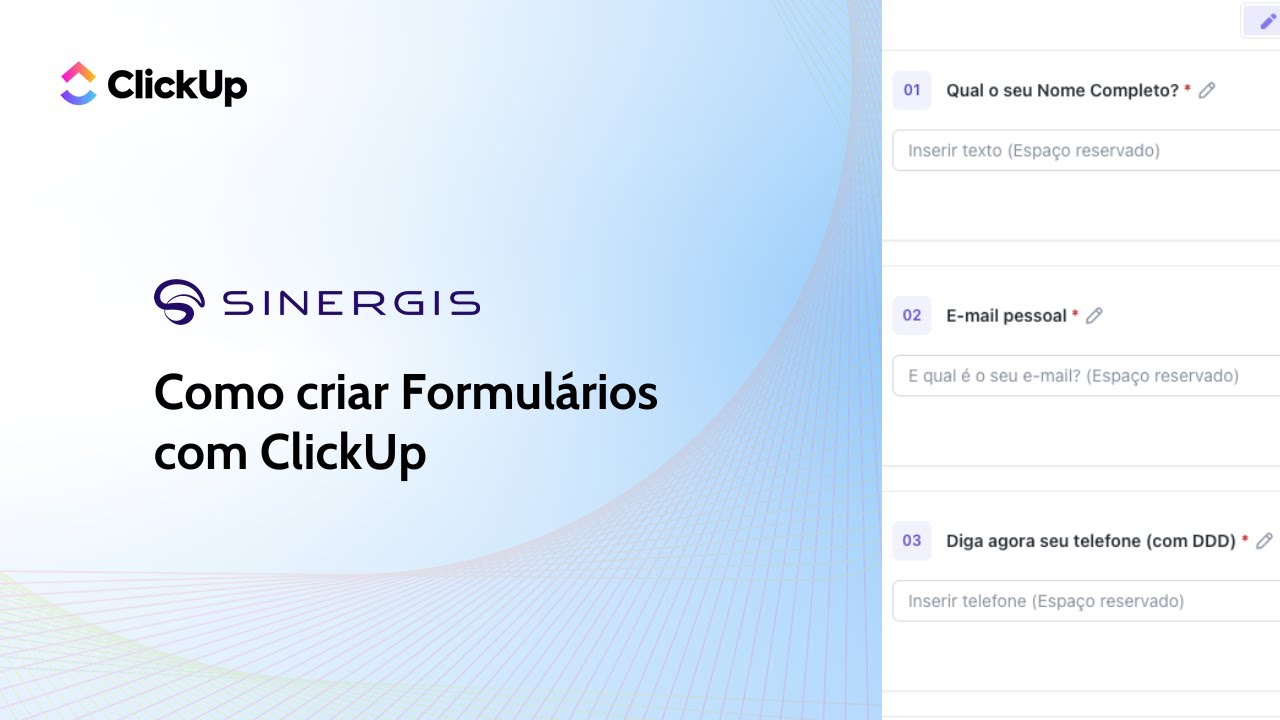ClickUp - Formulários - YouTube
