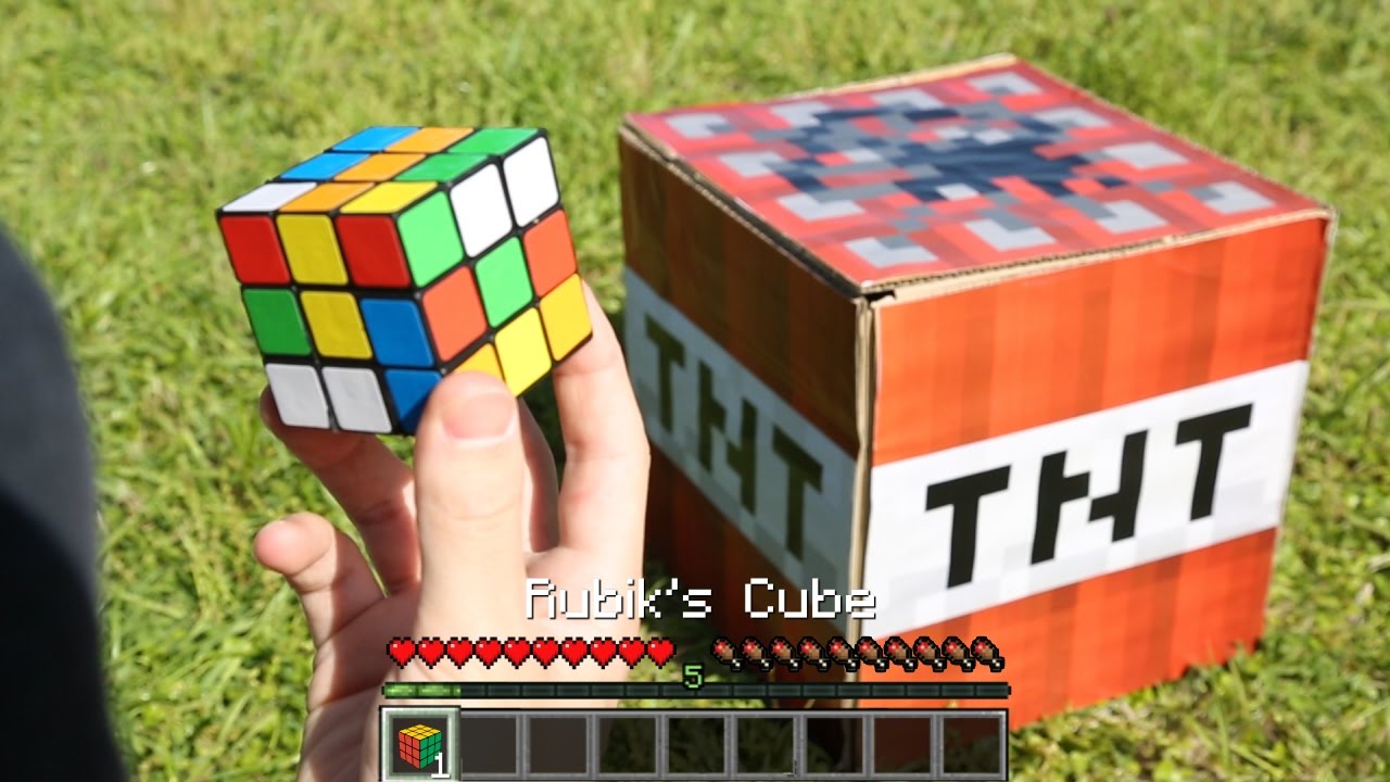 Minecraft in Real Life! How To Solve A Rubik's Cube! | RATE - YouTube