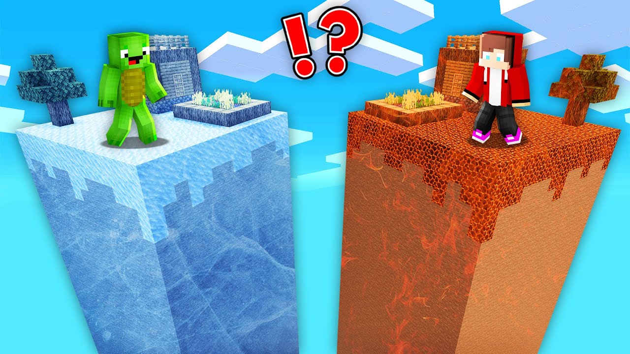 JJ ICE vs Mikey FIRE CHUNK Survive Battle in Minecraft Maizen! - YouTube