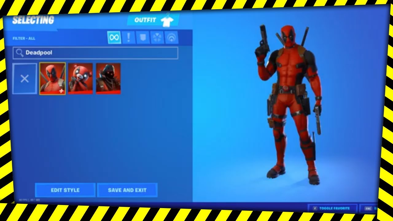 Fortnite Outfits - Deadpool Set 2021 - YouTube