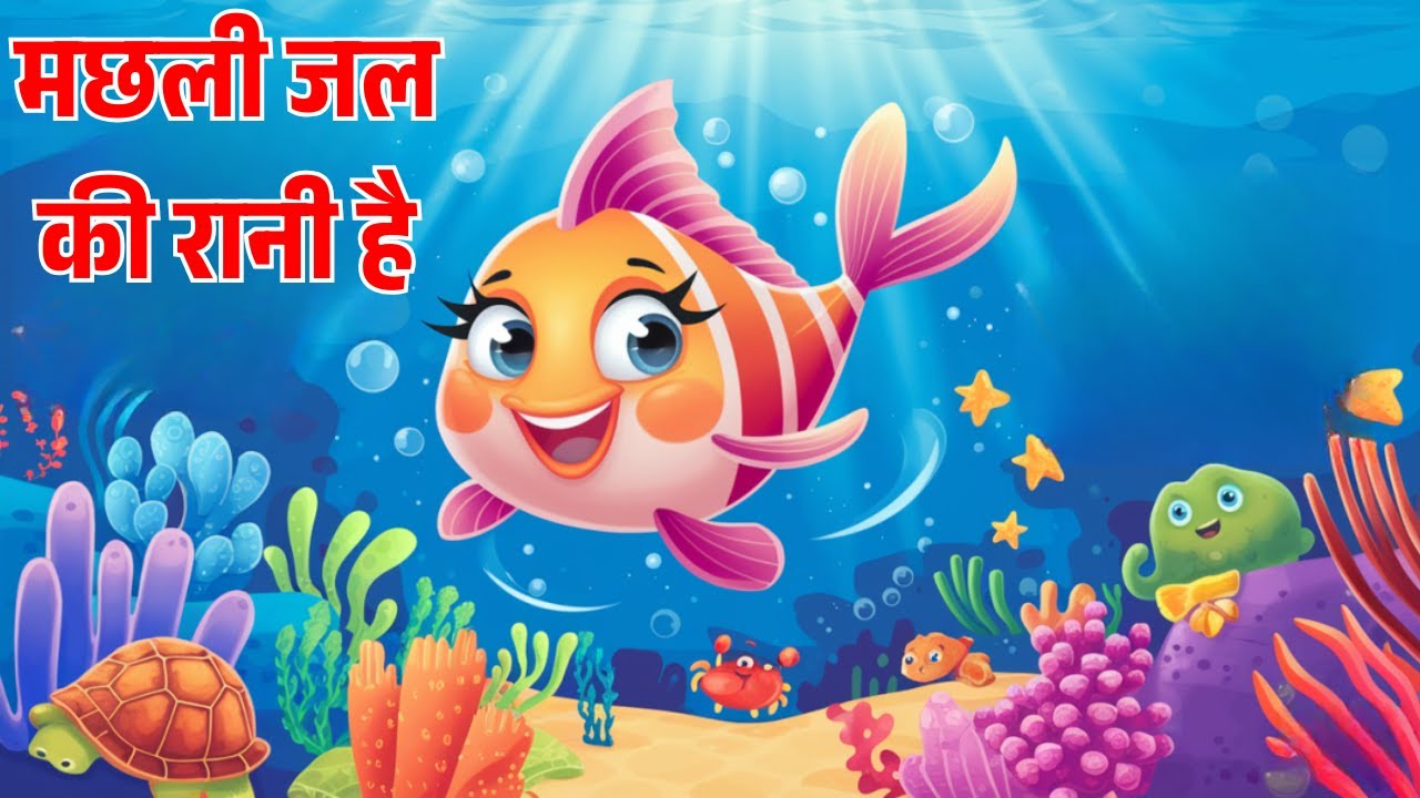 Machli Jal Ki Rani Hai, Hindi Balgeet, Cartoon Video for Children - YouTube