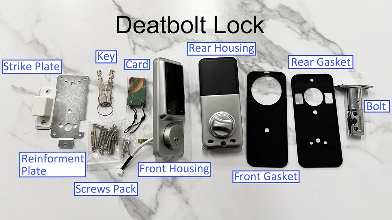 TOPTEQ New Smart Deadbolt Lock Installation Display - YouTube