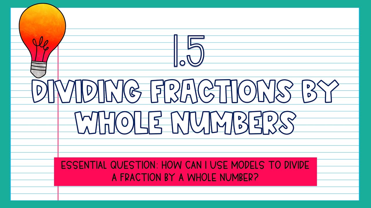 6th Grade Math | 1.5 Dividing Fractions by Whole Numbers - YouTube