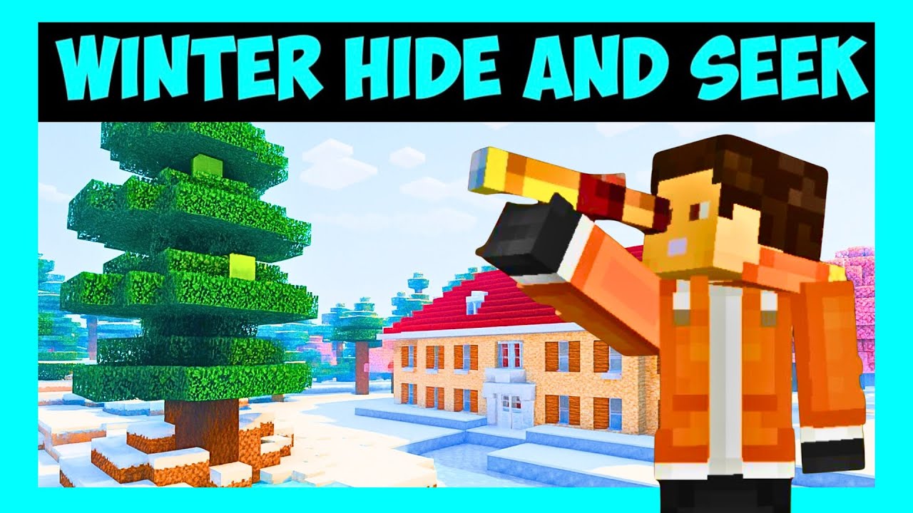 10 Players Compete in a WINTER Hide and Seek Game - YouTube