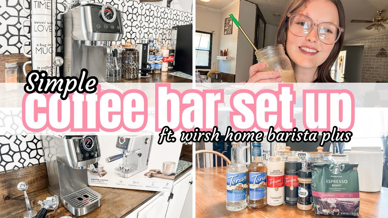 MY SIMPLE COFFEE BAR SET UP FT. WIRSH HOME BARISTA PLUS - YouTube