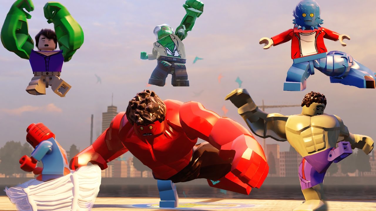 Lego Marvel's Avengers(Transformation)Hulk,Spider-Man,Red Hulk,Hulk(A ...