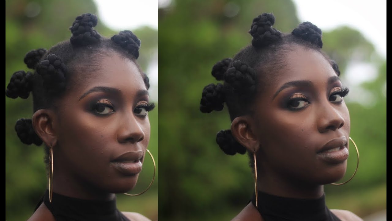 Bantu Knots on Short Natural 4C Hair | Fun Protective Style - YouTube