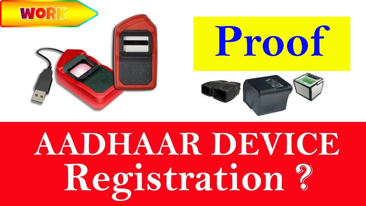 Aadhaar Device Registration Proof - YouTube