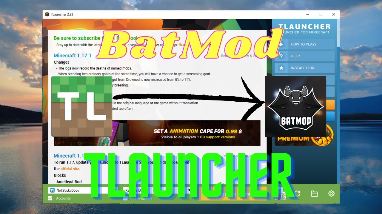 How to Download BatMod for Tlauncher l Cracked l Latest 2021 - YouTube