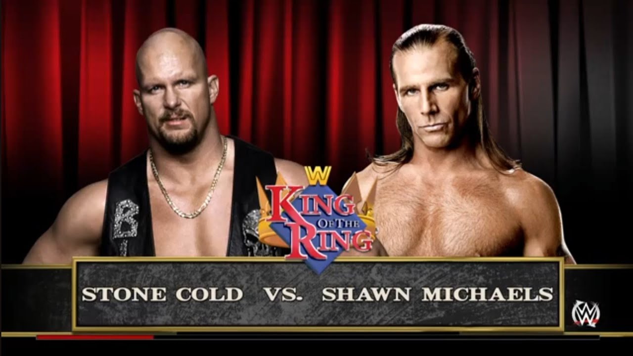 Steve Austin vs Shawn Michaels. King of the Ring 96. WWE 2K16 - YouTube