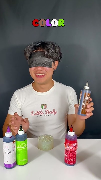 CREATING SLIME FROM SCRATCH WHILE BLINDFOLDED! WATERMELON POP ROCKS EDITION - YouTube