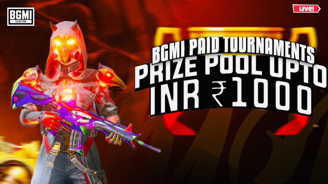 BGMI Paid Tournament Live 🔴 | ₹1000 Prize Pool | Squad Battles ...