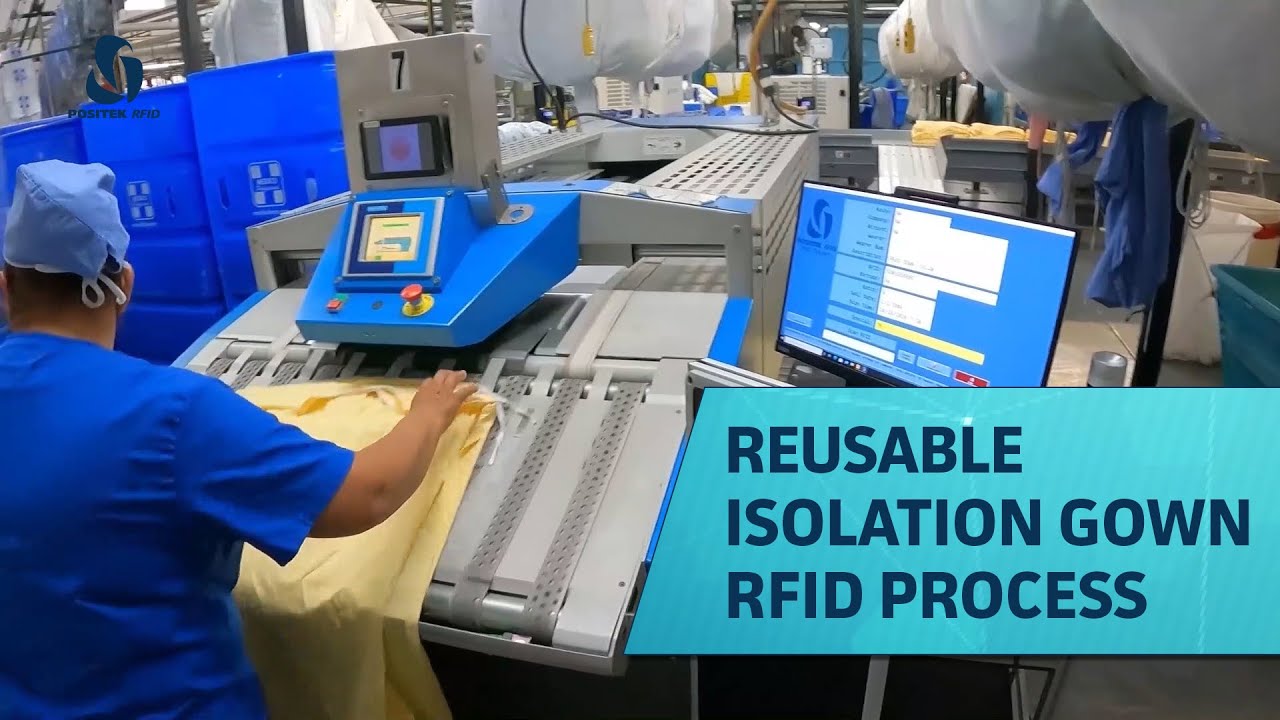 Reusable Isolation Gown Solution from Positek RFID - YouTube