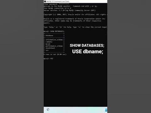 see list of all databases in mysql and switch to another database | Mysql tutorials | database ...