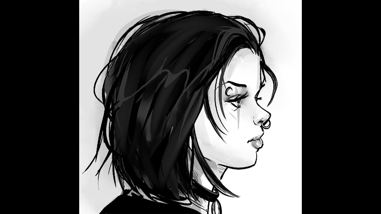 How to draw a goth girl - YouTube