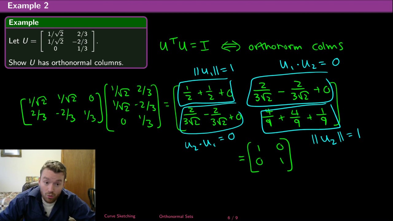 Linear Algebra - Orthonormal Sets - YouTube