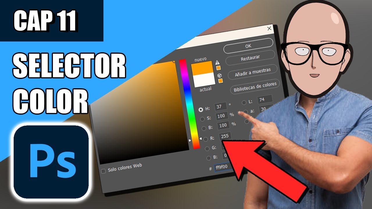 Selector de color y biblioteca de colores Photoshop 🖌️ - YouTube