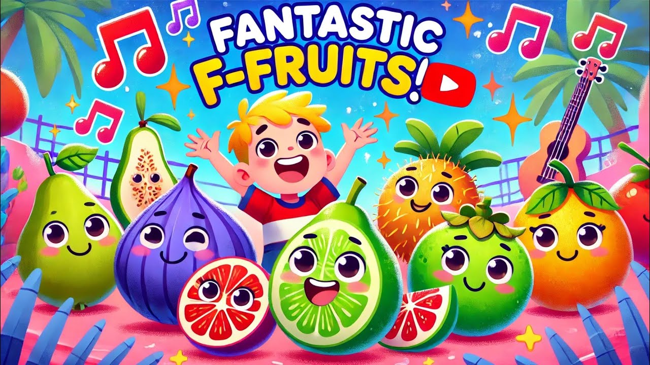 "Fantastic F-Fruits! 🍊🎶 A Fun & Tasty Fruit Song for Kids!"@Kinderverse ...