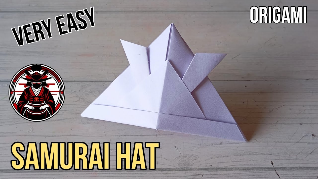 DIY SAMURAI HAT ORIGAMI TUTORIAL| HOW TO MAKE A EASY WAY TO SAMURAI HAT ...