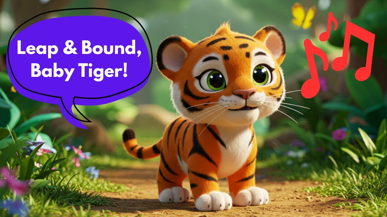 Leap & Bound, Baby Tiger! / Kids' Songs / Animal Songs for Kids ...