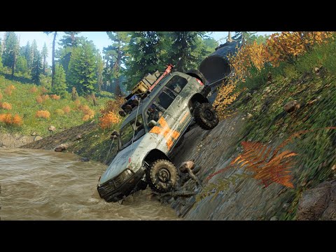SnowRunner Mods - Toyota Land Cruiser 105 4x4 - Driving Offroad River ...