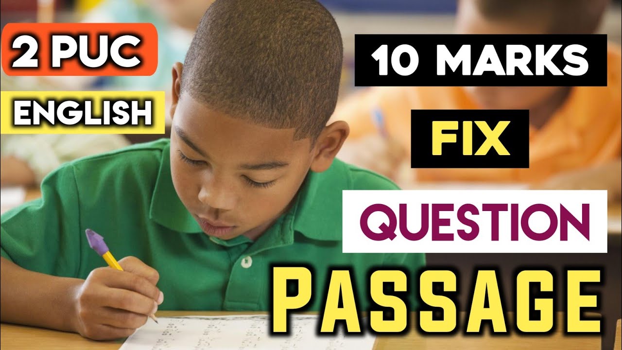 2 PUC Passage Fix Question 2024| Get 10 out 10 in Passage 🔥| Easy Tips ...