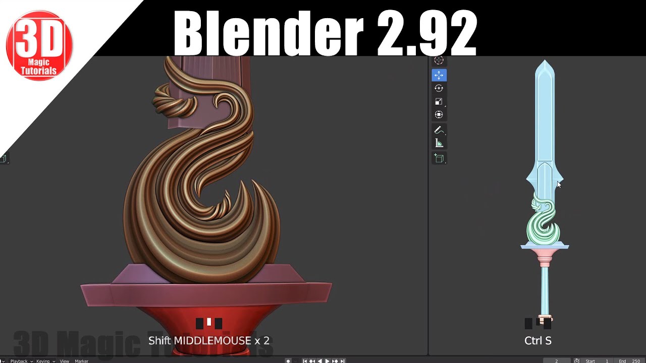 Blender 2.92 Stylized Weapons Modeling - YouTube