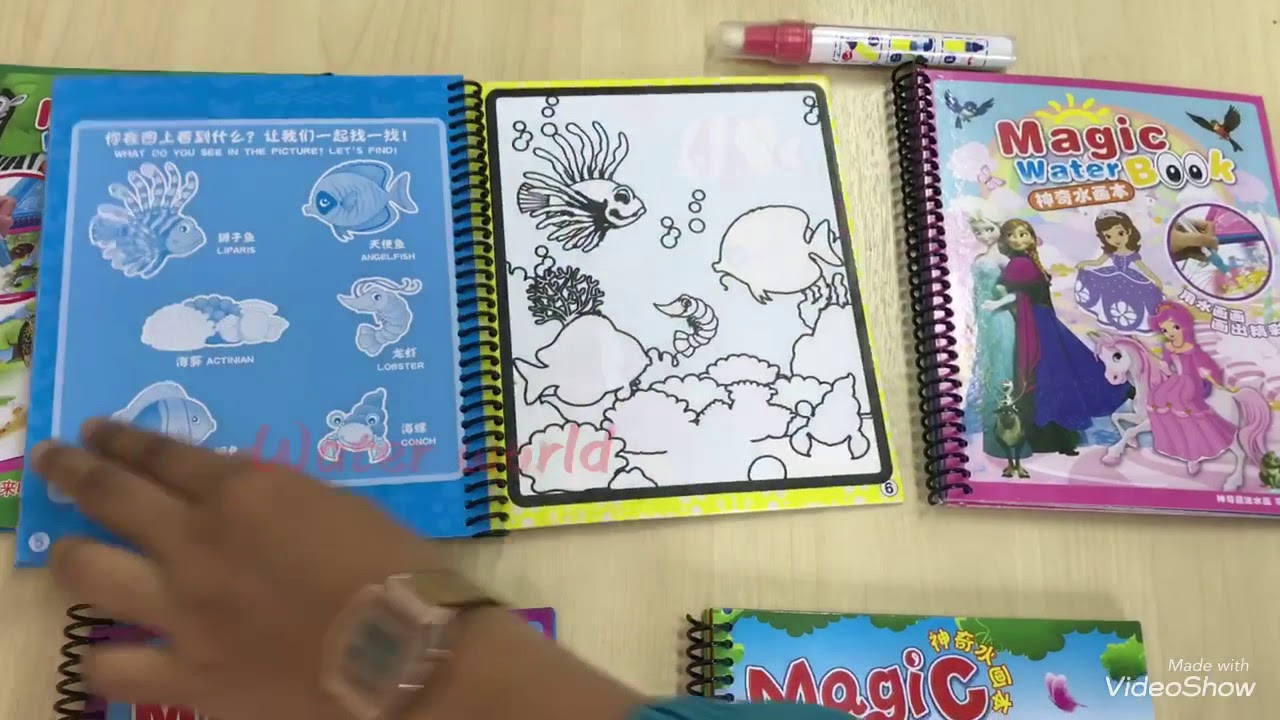 Magic water drawing book 📖📚 - YouTube
