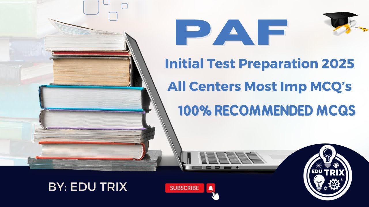 PAF Initial Test Preparation 2025 || PAF Selection Test Practice || Ace ...