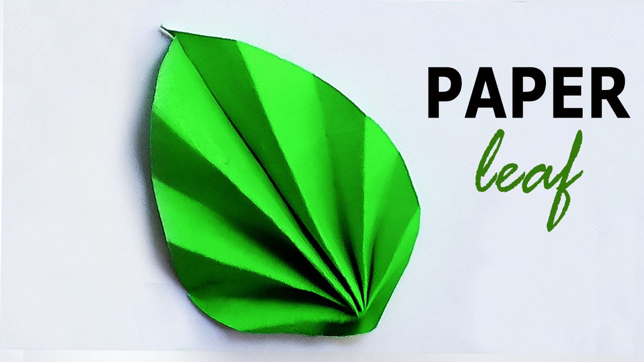how to make easy origami leaves I paper leaf making - YouTube