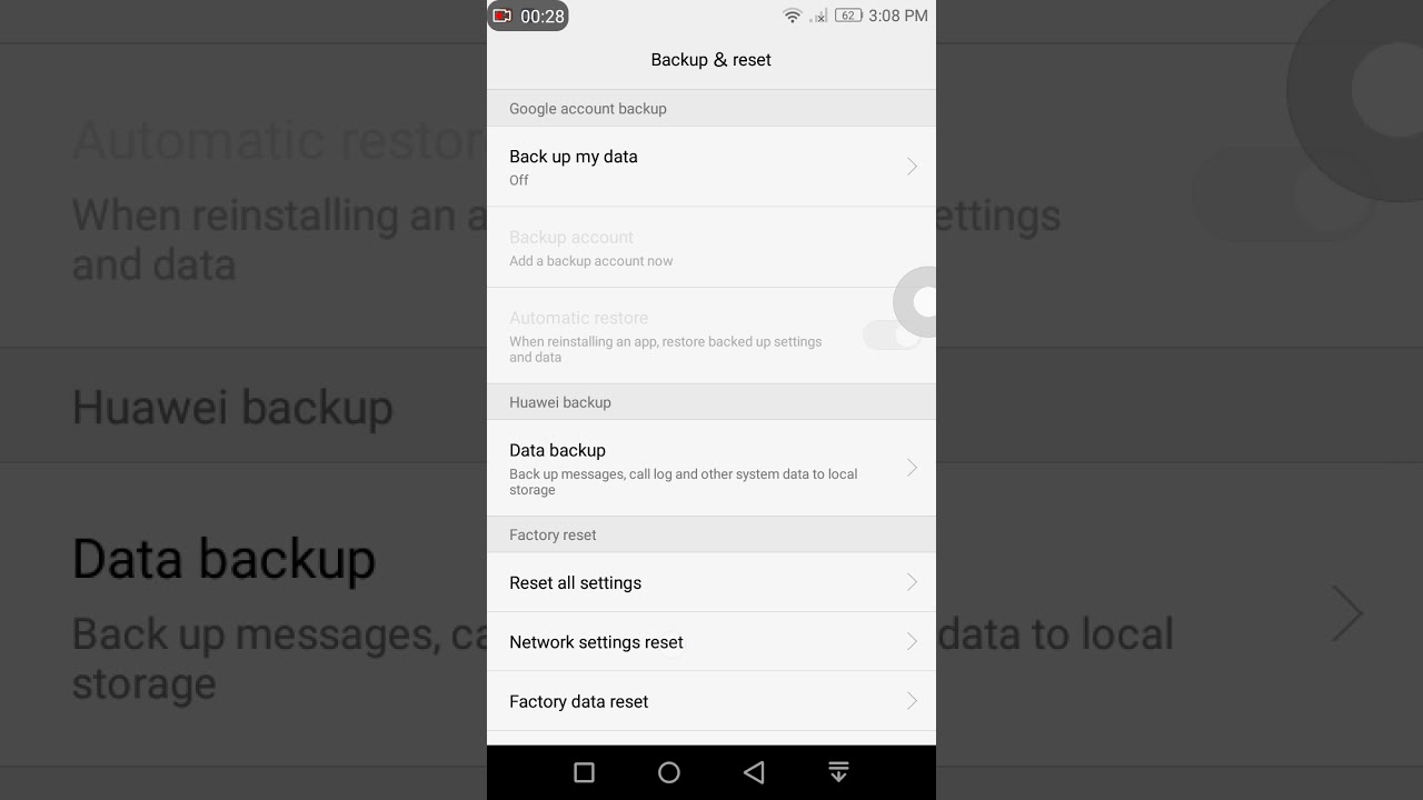 Huawei Y5 2017 Network Settings Reset - YouTube