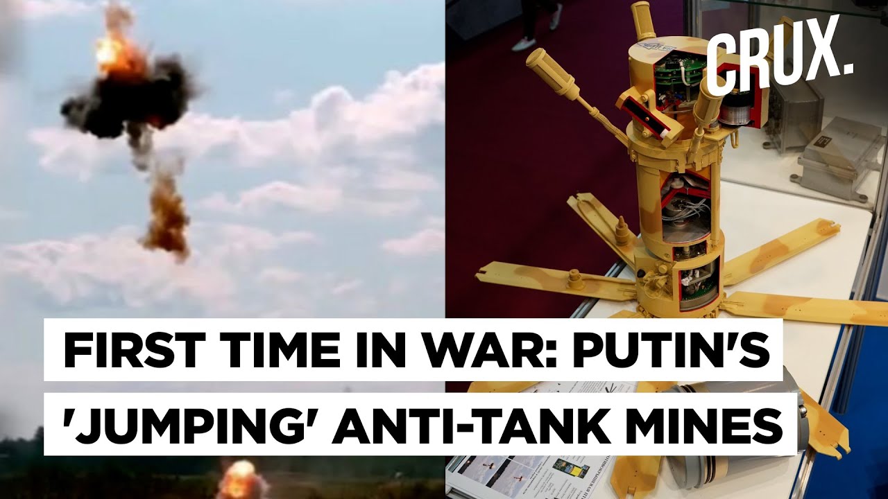 Russia's PTKM-1R Targets Ukraine Tanks I Jumping Mines That Rain ...
