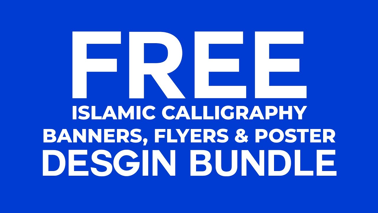 Free Islamic Calligraphy, Banners, Flyers & Poster Design AI Bundle ...