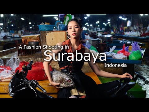 BTS of Sails Chong / One light Fashion shooting in Surabaya Fish Market
