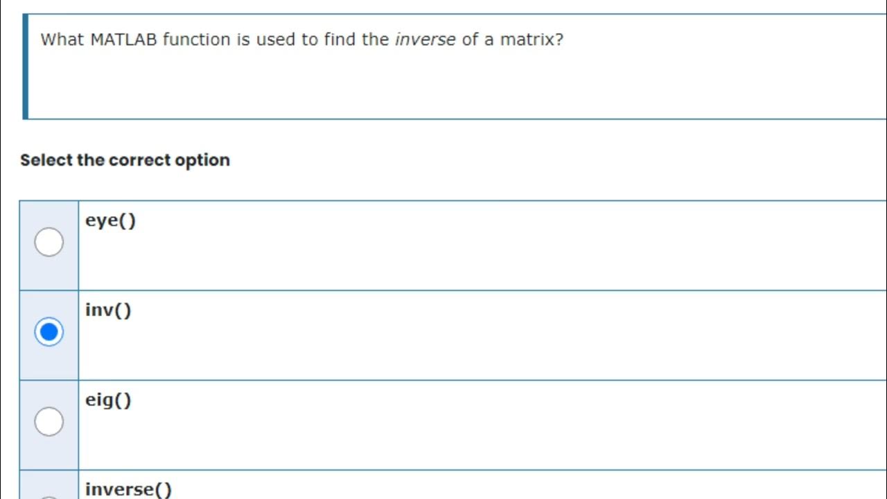Mth643 Quiz 2 Introduction to MATLAB #quiz2 #zaiH18 #fall2024 #mth643 - YouTube